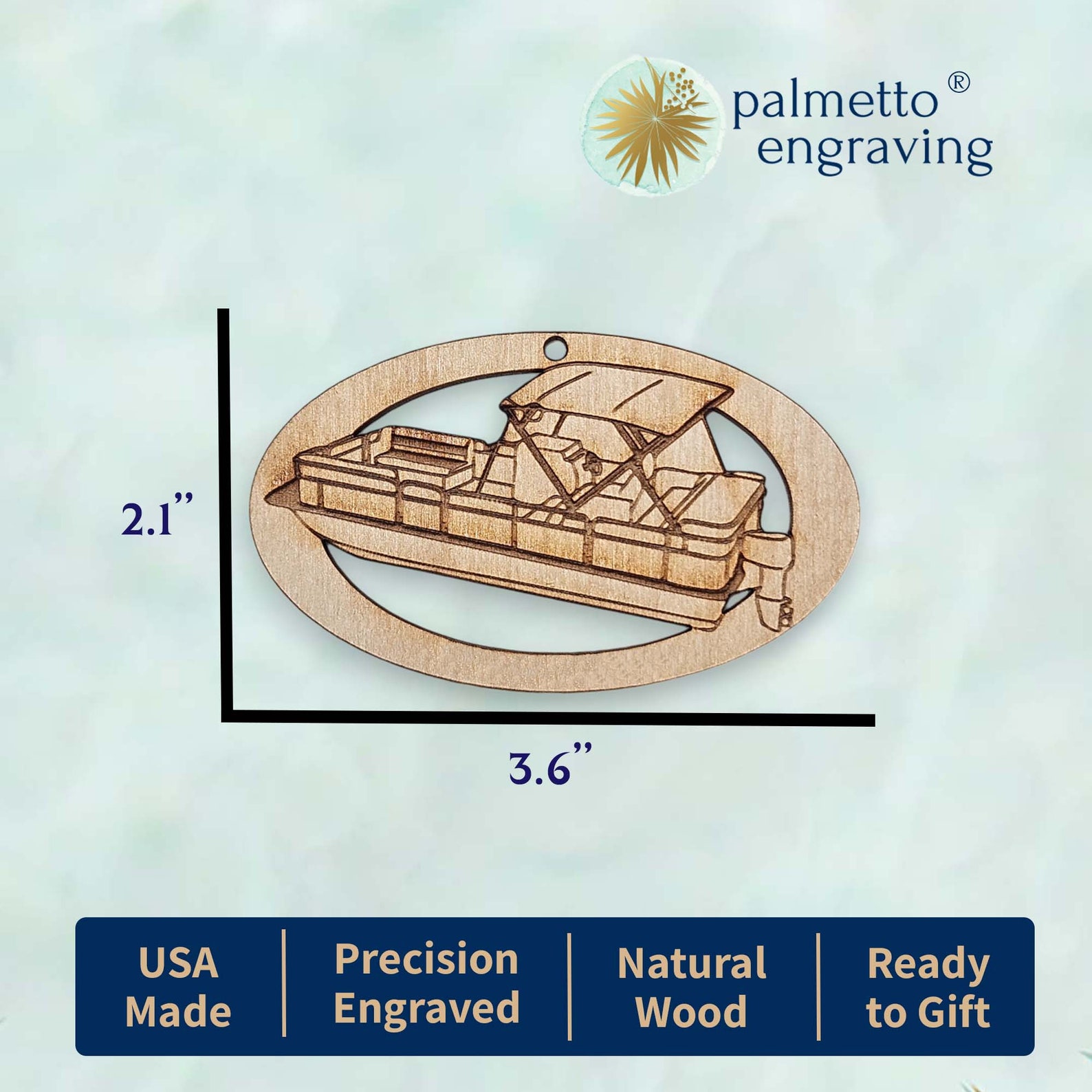 Personalized Pontoon Boat Ornament - Pontoon Boat Gift - Pontoon Boat ...