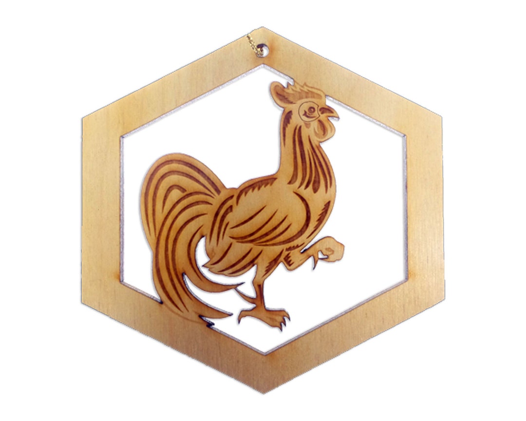 Personalized Rooster Ornament Rooster Christmas Ornaments - Etsy