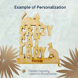 Personalized Crazy Cat Lady Ornament, Unique Crazy Cat Lady Gift, Cat ...