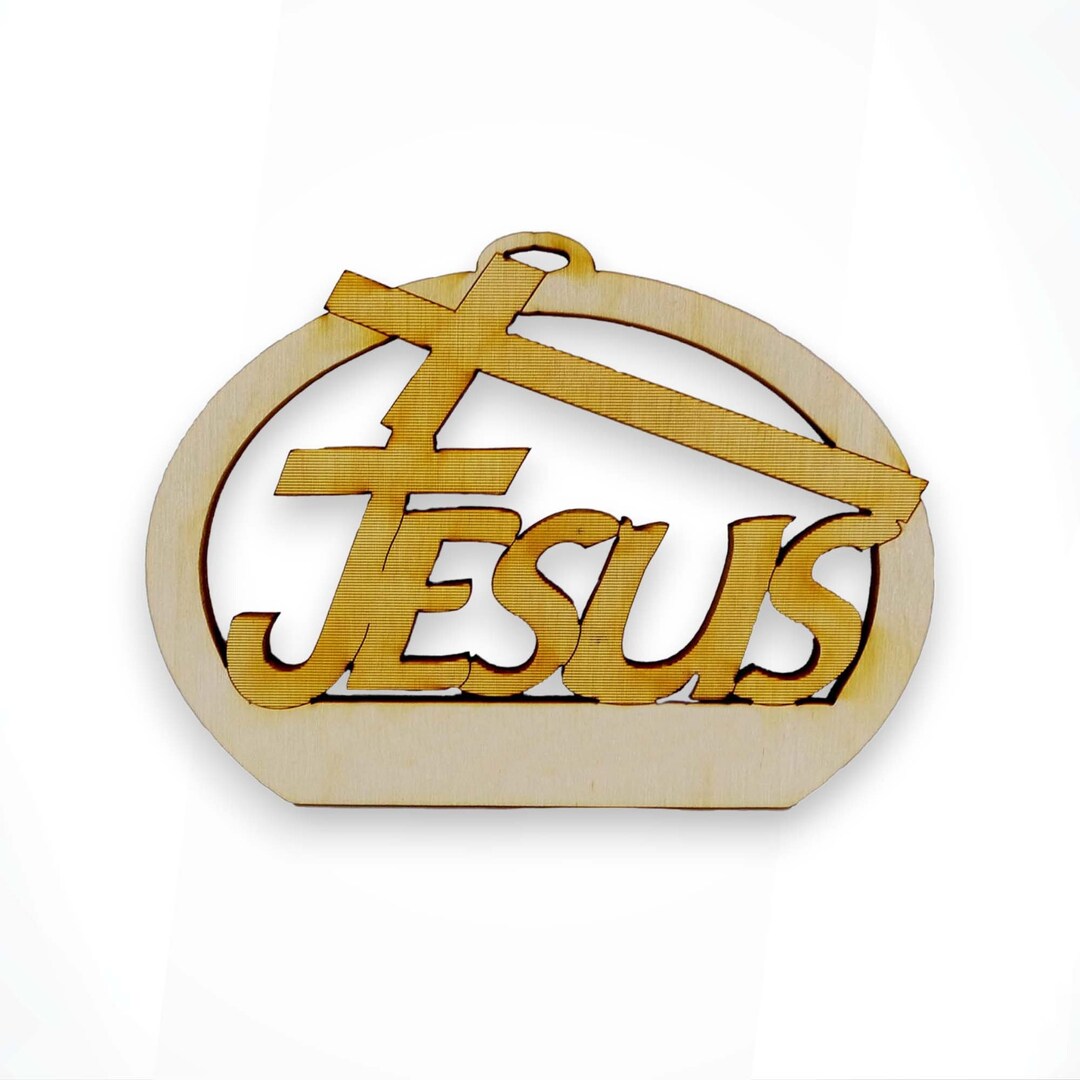 Personalized Jesus Cross Ornament - Religious Ornaments - Religious ...