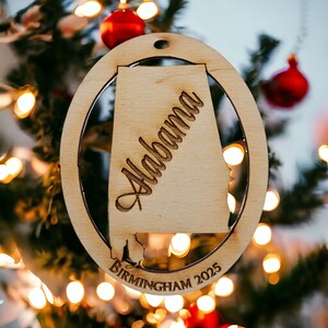Personalized Alabama Ornament - Alabama State Ornaments - Alabama ...