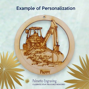 Personalized Backhoe Operator Ornament - Backhoe Operator Gift ...