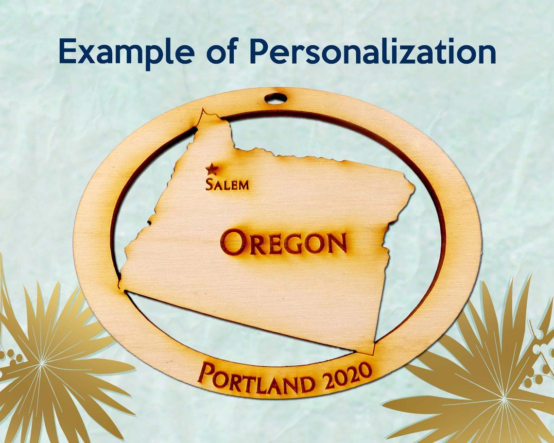 Personalized Oregon Ornament Oregon State Ornaments Oregon - Etsy