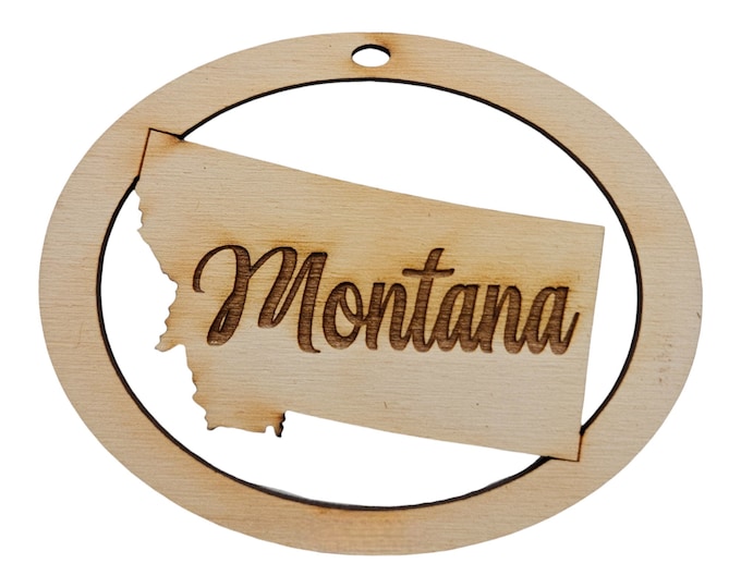 Montana State Ornament, I Love Montana, Montana Christmas Ornaments ...