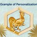 Personalized Rooster Ornament Rooster Christmas Ornaments - Etsy
