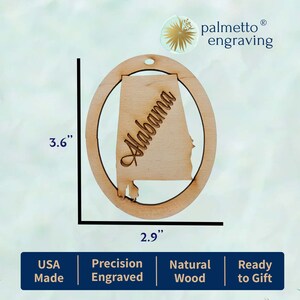 Personalized Alabama Ornament - Alabama State Ornaments - Alabama ...