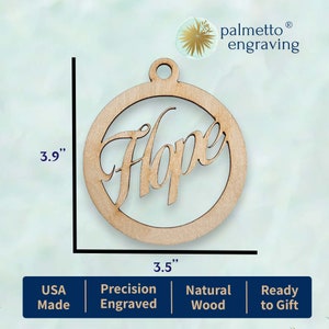 Personalized Hope Ornament - Hope Christmas Gift - Hope Gift Topper ...