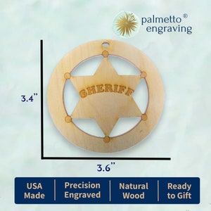 Personalized Sheriff Ornament - Sheriff Gifts - Sheriff Gift - Gift for ...