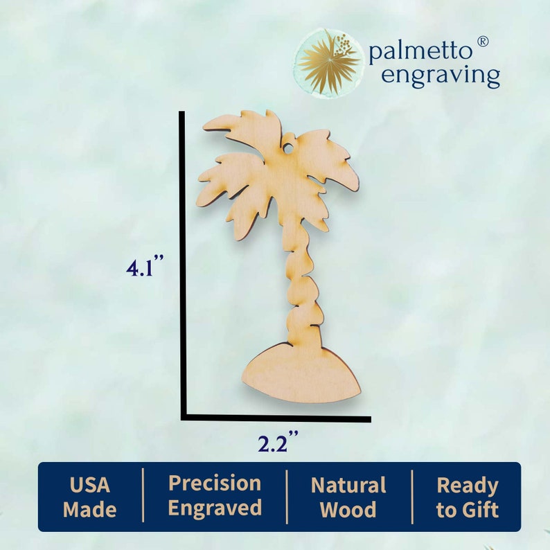 Personalized Palm Tree Ornament - Palm Tree Gift - Palm Tree Art ...