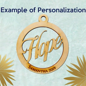Personalized Hope Ornament Hope Christmas Gift Hope Gift - Etsy