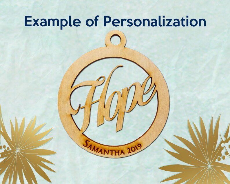 Personalized Hope Ornament Hope Christmas Gift Hope Gift | Etsy