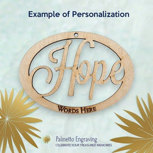 Personalized Hope Ornament - Hope Ornaments - Hope Decorations - Hope ...