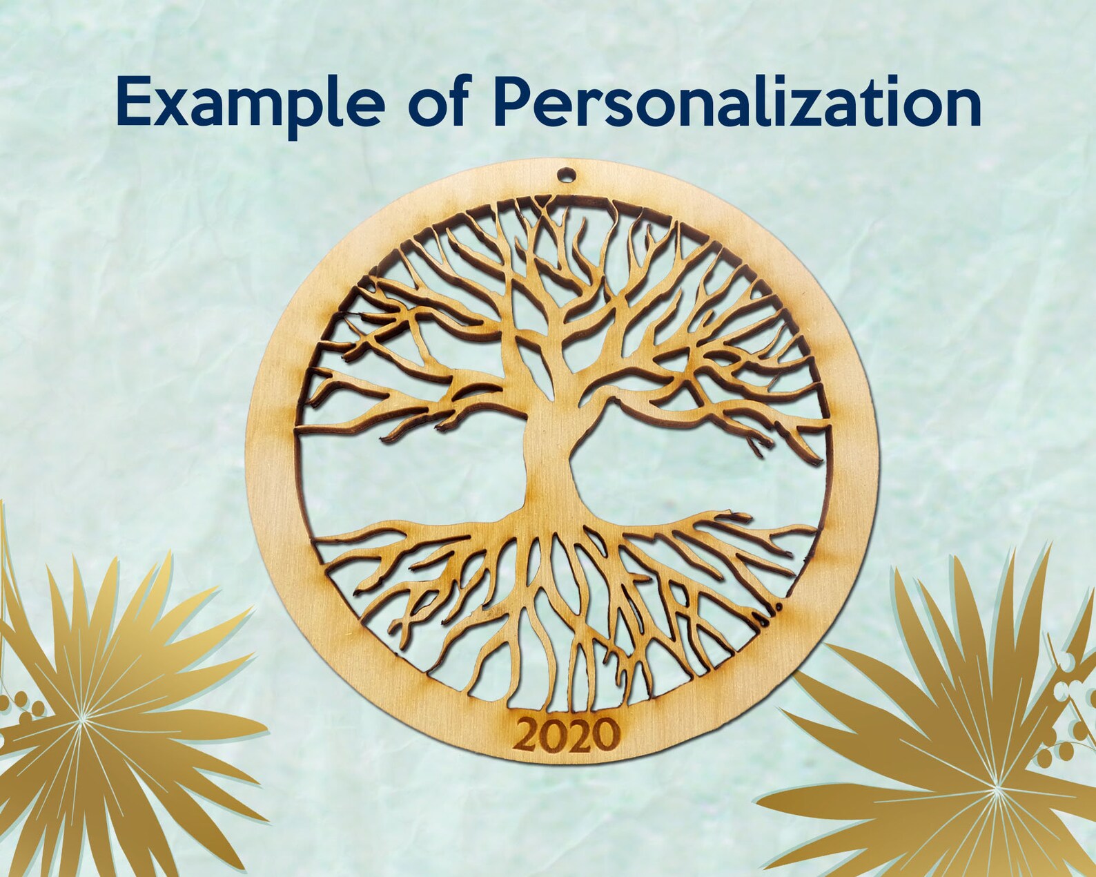 Personalized Tree of Life Christmas Tree Ornaments Tree of | Etsy