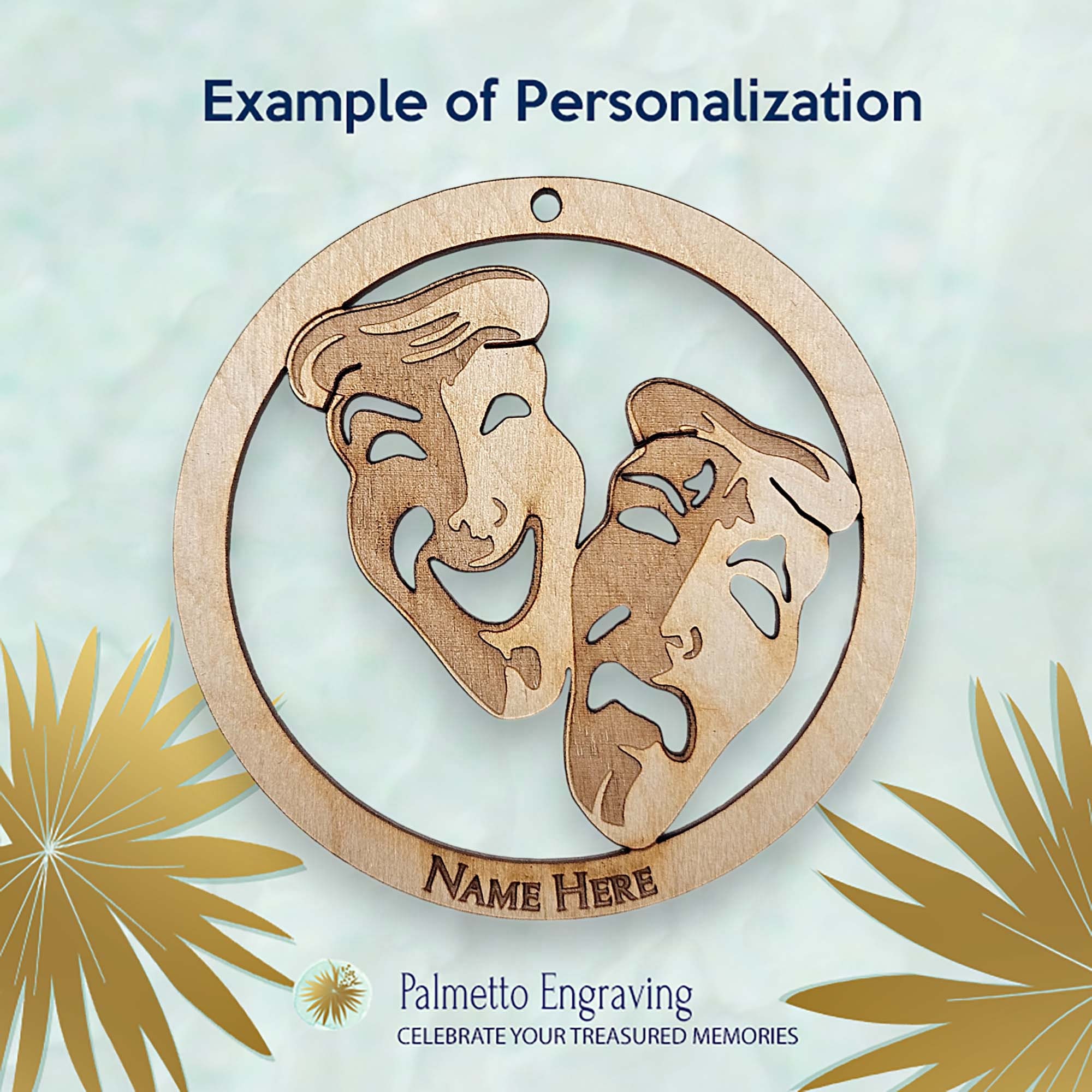 Personalized Comedy and Tragedy Ornament - Theater Ornament - Theater ...