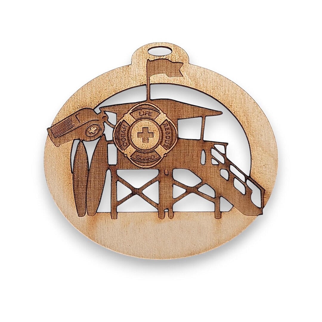 Personalized Beach Lifeguard Christmas Ornament | Lifeguard ...
