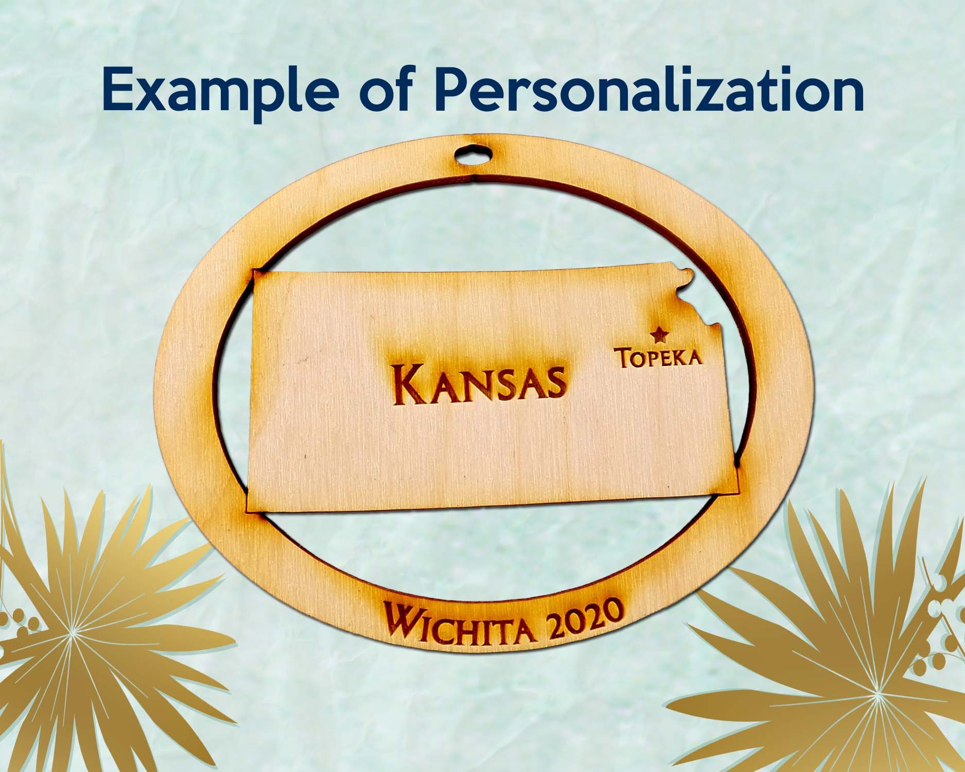 Personalized Kansas Ornament Kansas State Ornament Kansas | Etsy
