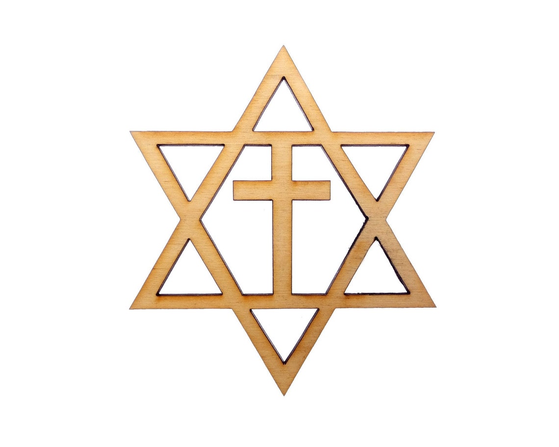 Star of David and Cross Ornament Hanukkah Decorations - Etsy