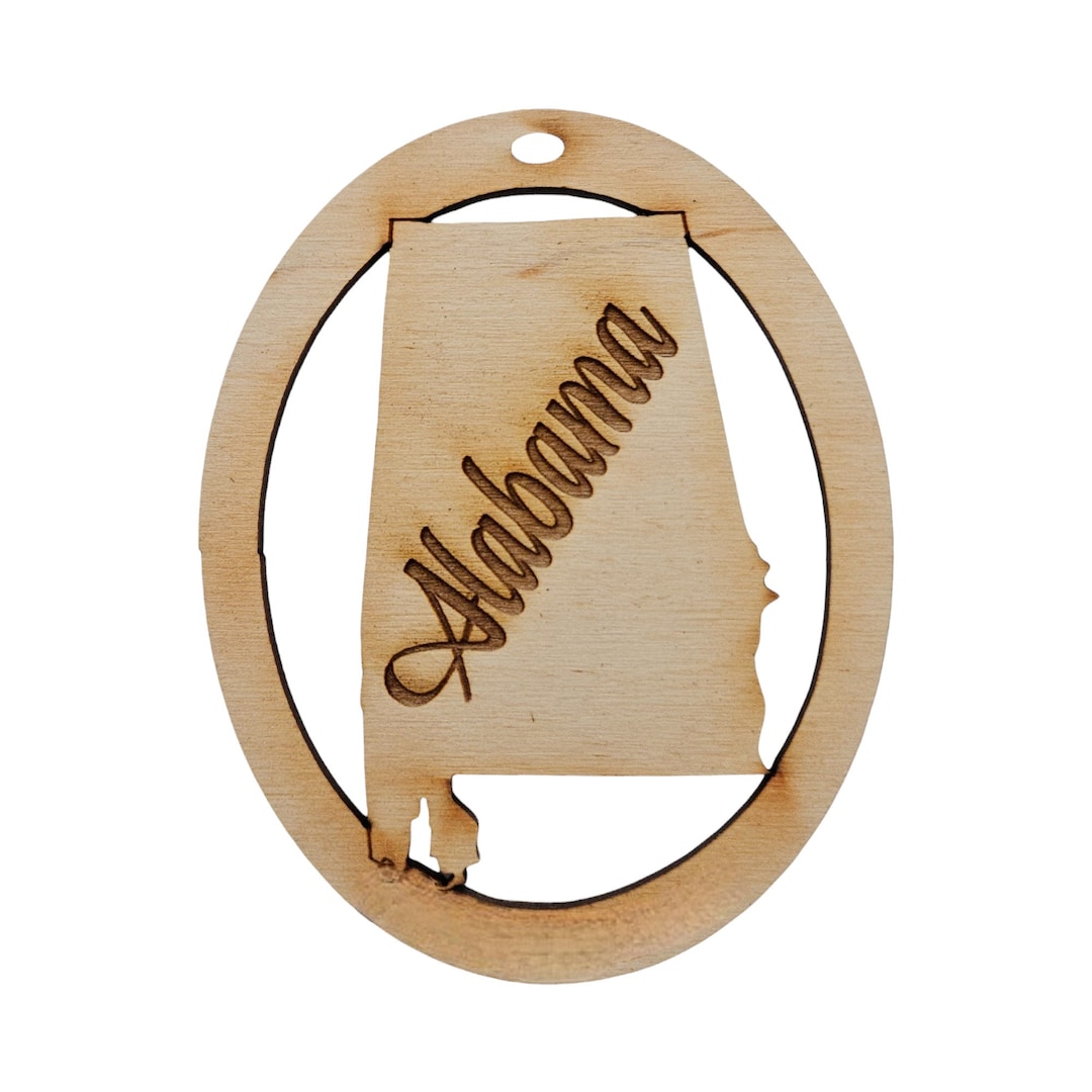 Personalized Alabama Ornament - Alabama State Ornaments - Alabama ...