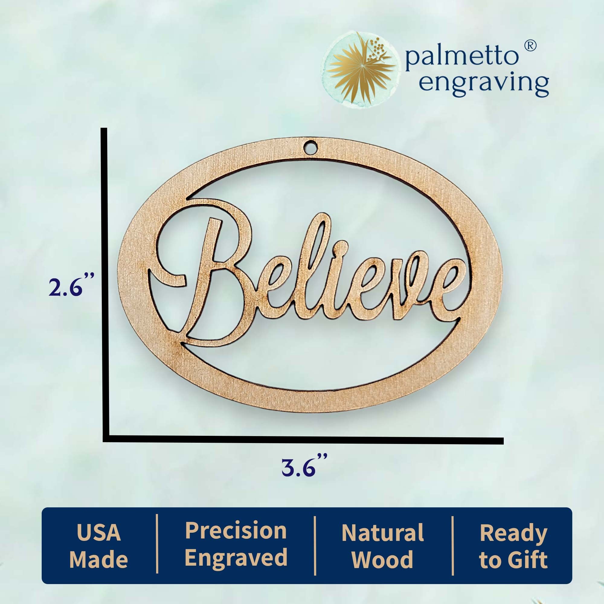 Personalized Believe Ornament - Believe Ornaments - Believe Decorations ...