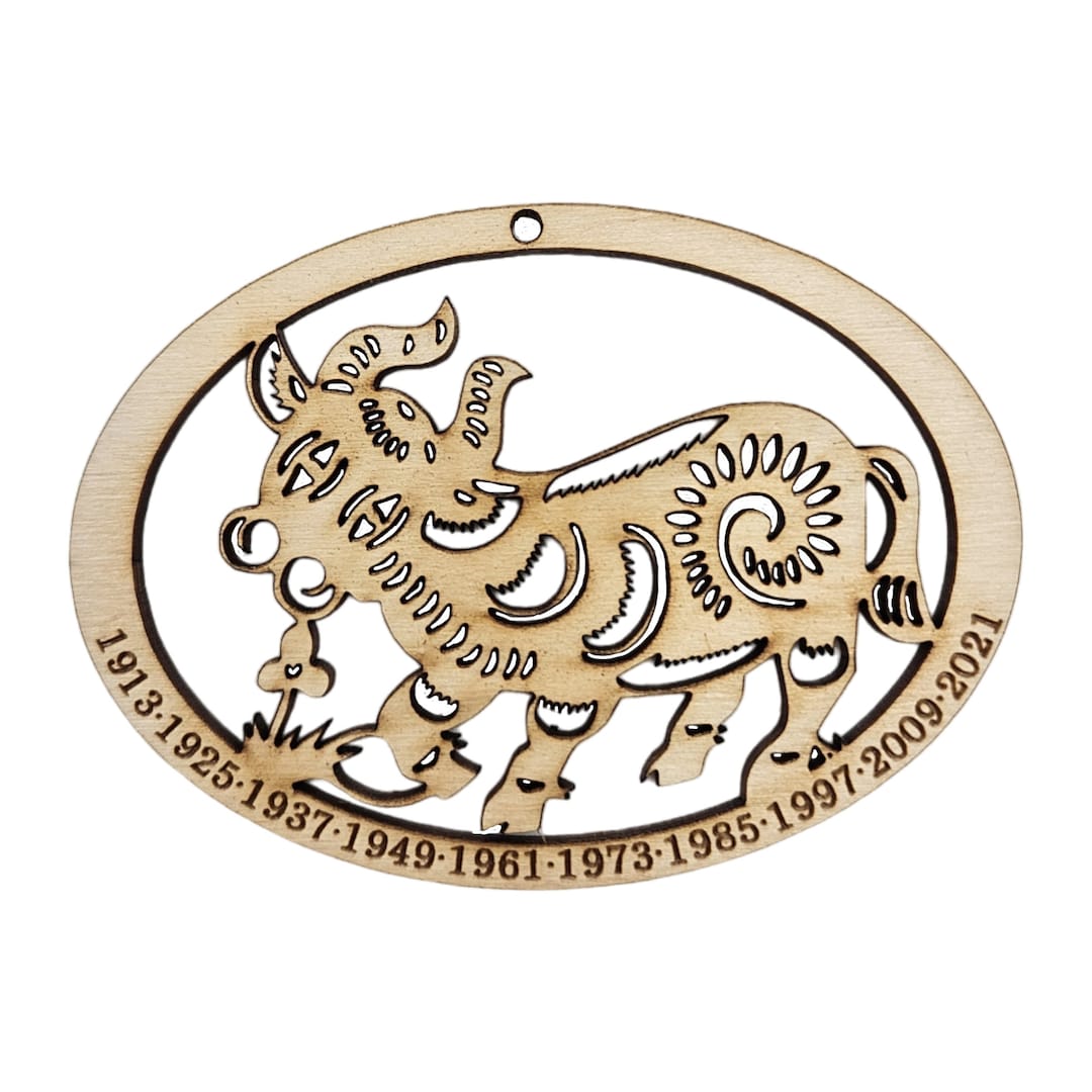 Year of the Ox Ornament | Chinese Zodiac Christmas Ornaments | Gifts ...