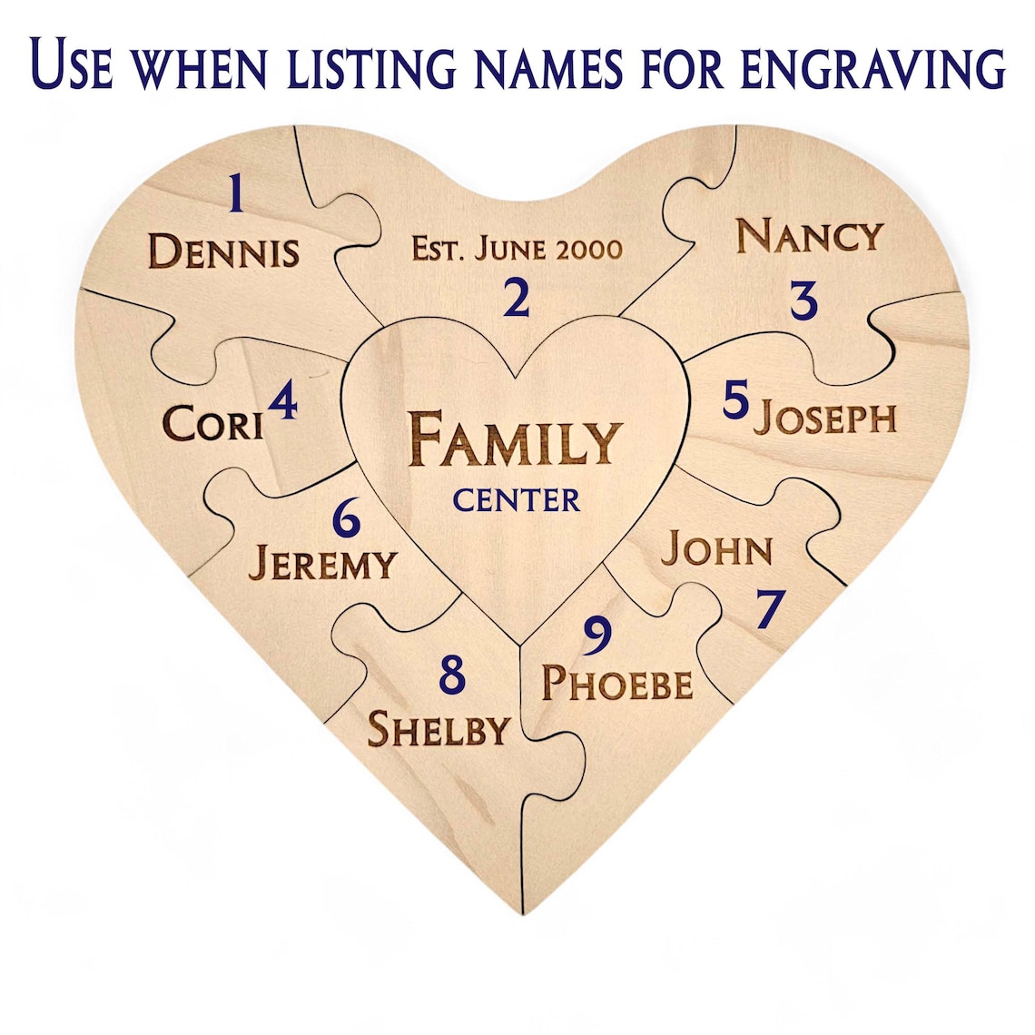 Custom Family Wooden Heart Puzzle - Family Unity Puzzle - Pregnancy ...
