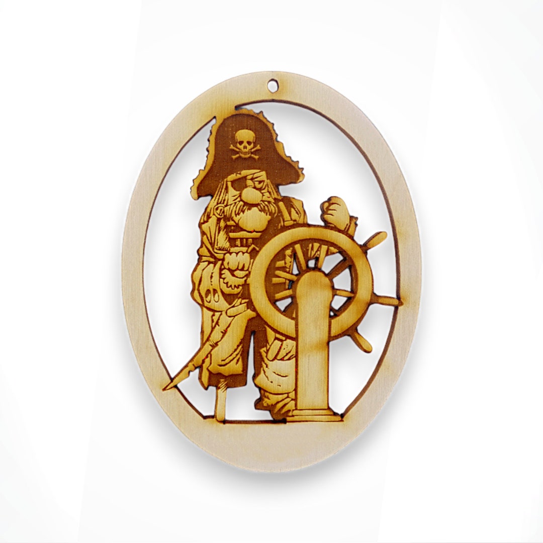 Personalized Pirate Ornament - Pirate Christmas Ornament - Pirate Gift ...