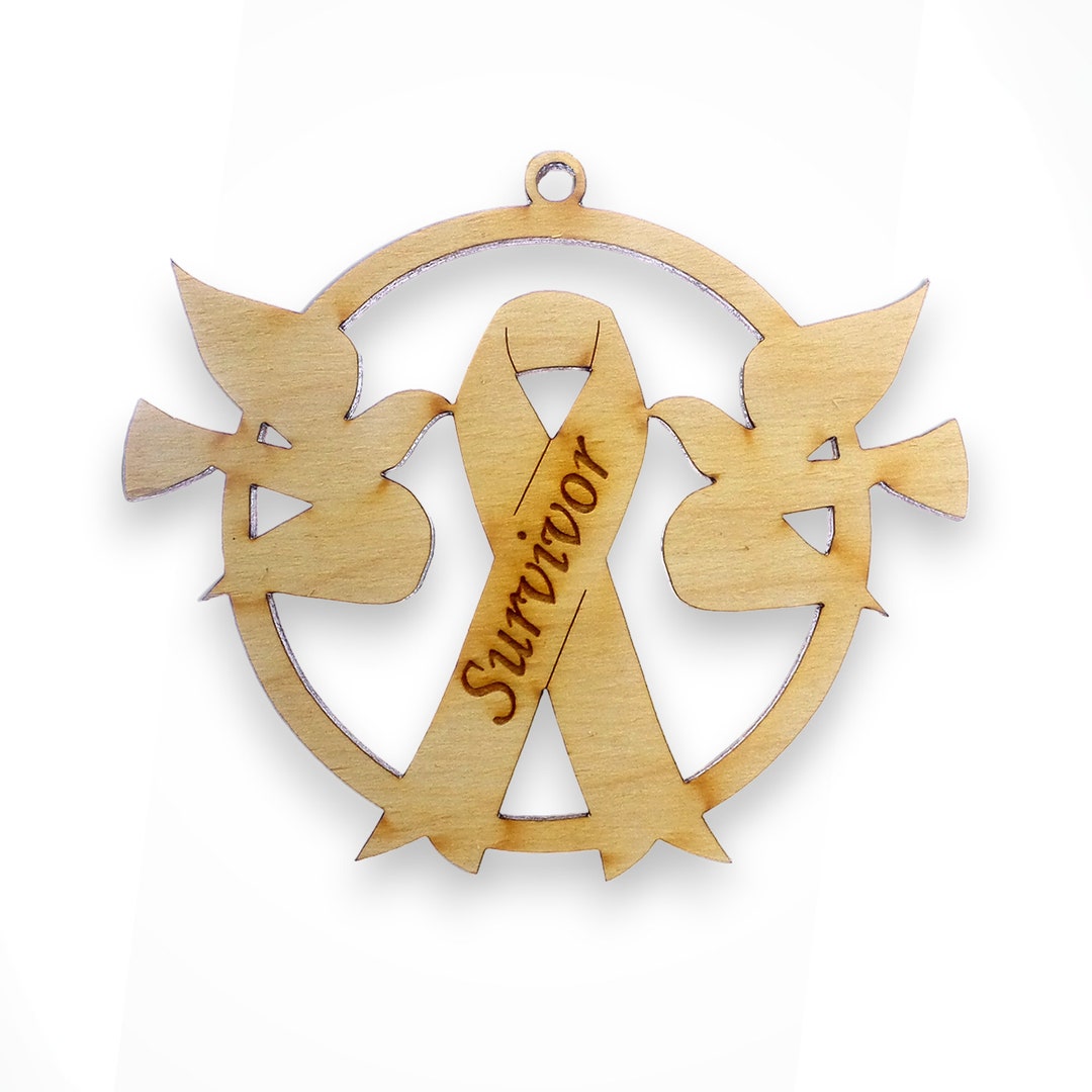 Personalized Survivor Ribbon Ornament Survivor Ribbon Gift Awareness ...