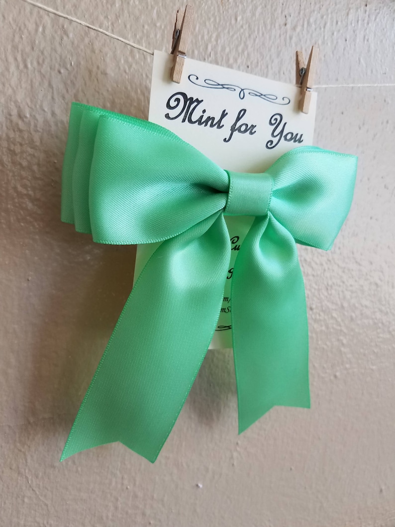 Mint for You, Mint Green Hair Bow, Satin Ribbon, Womens, Ladies, Girls ...