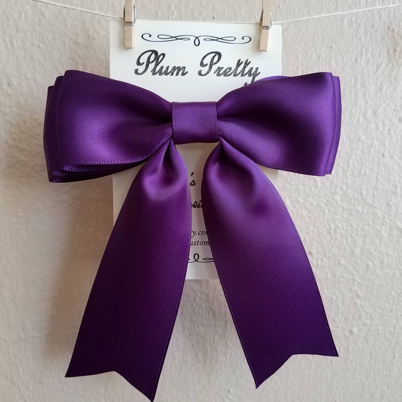 Purple Hair Bow - Etsy