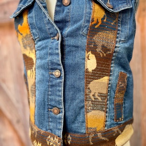 Buffalo Cowgirl Denim Jacket or Vest- Custom Made With PNW Buffalo ...