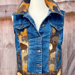 Buffalo Cowgirl Denim Jacket or Vest- Custom Made With PNW Buffalo ...