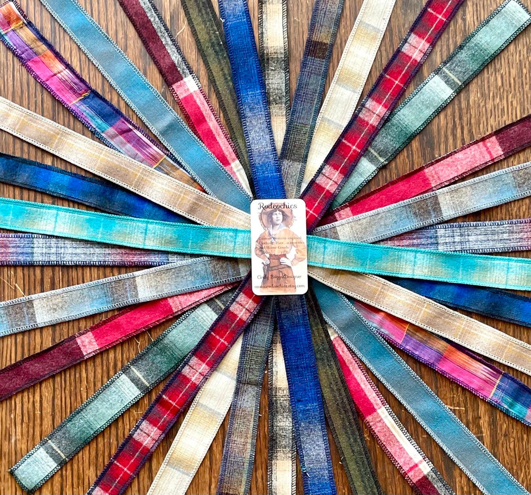 The Plaids-genuine PNW Hatbands- Custom Handmade Western-boho-cowboy ...