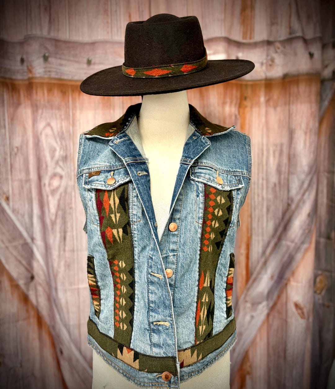 The Desperados Denim Vest- Western Accents- Cowgirl Style-nfr- Western ...
