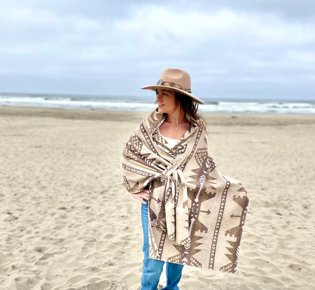 Desert Bloom Tribal Designs Wrap-western Inspired-versatile Coverup ...