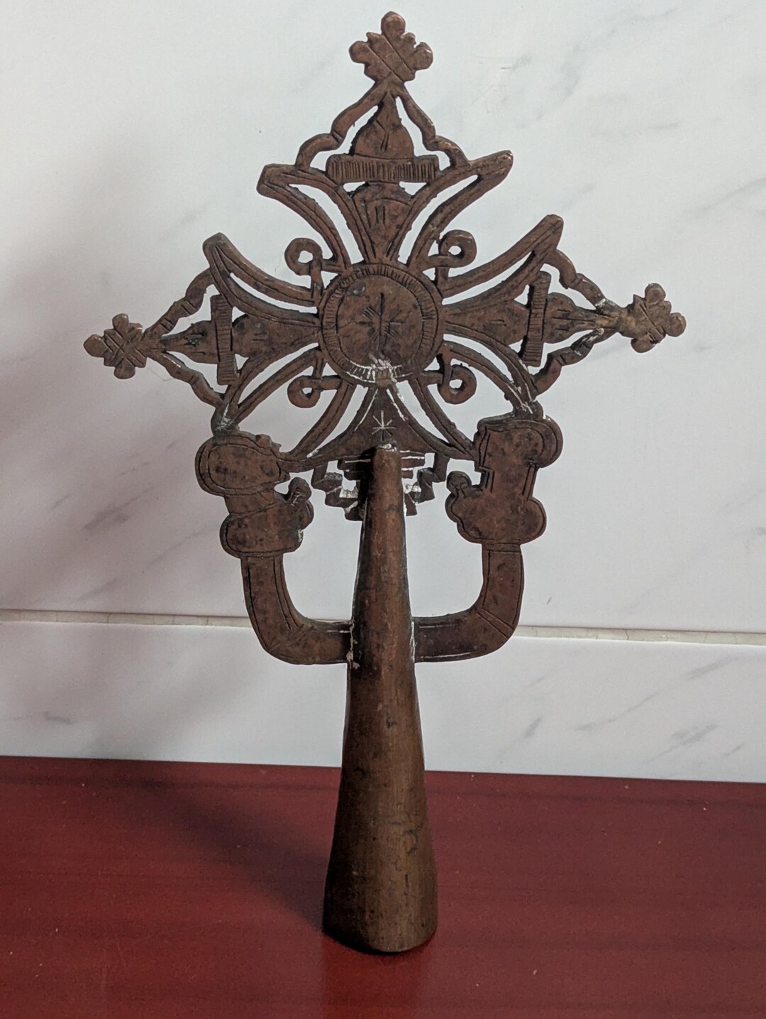 Antique Processional Cross Made From Copper Ethiopian Orthodox Coptic ...
