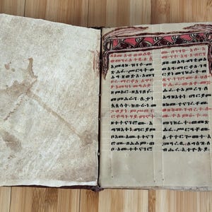 Antique Ethiopia Orthodox Coptic Geez Bible Manuscript Written on ...