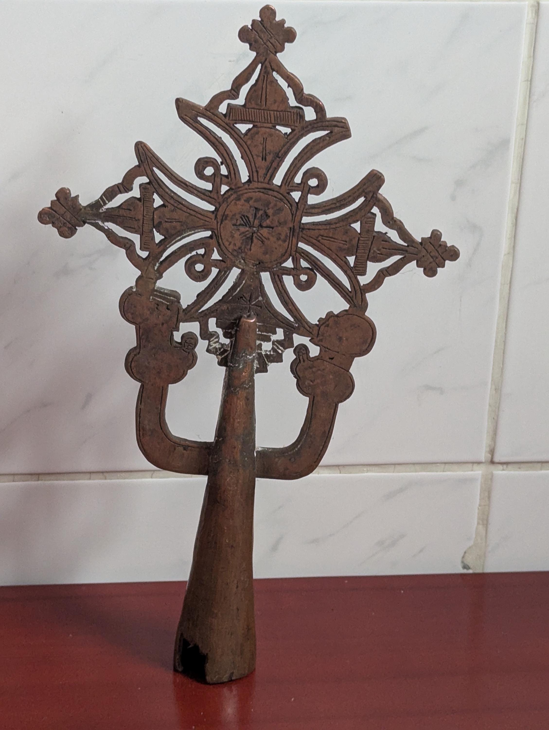Antique Processional Cross Hanmade From Copper Ethiopian Orthodox ...