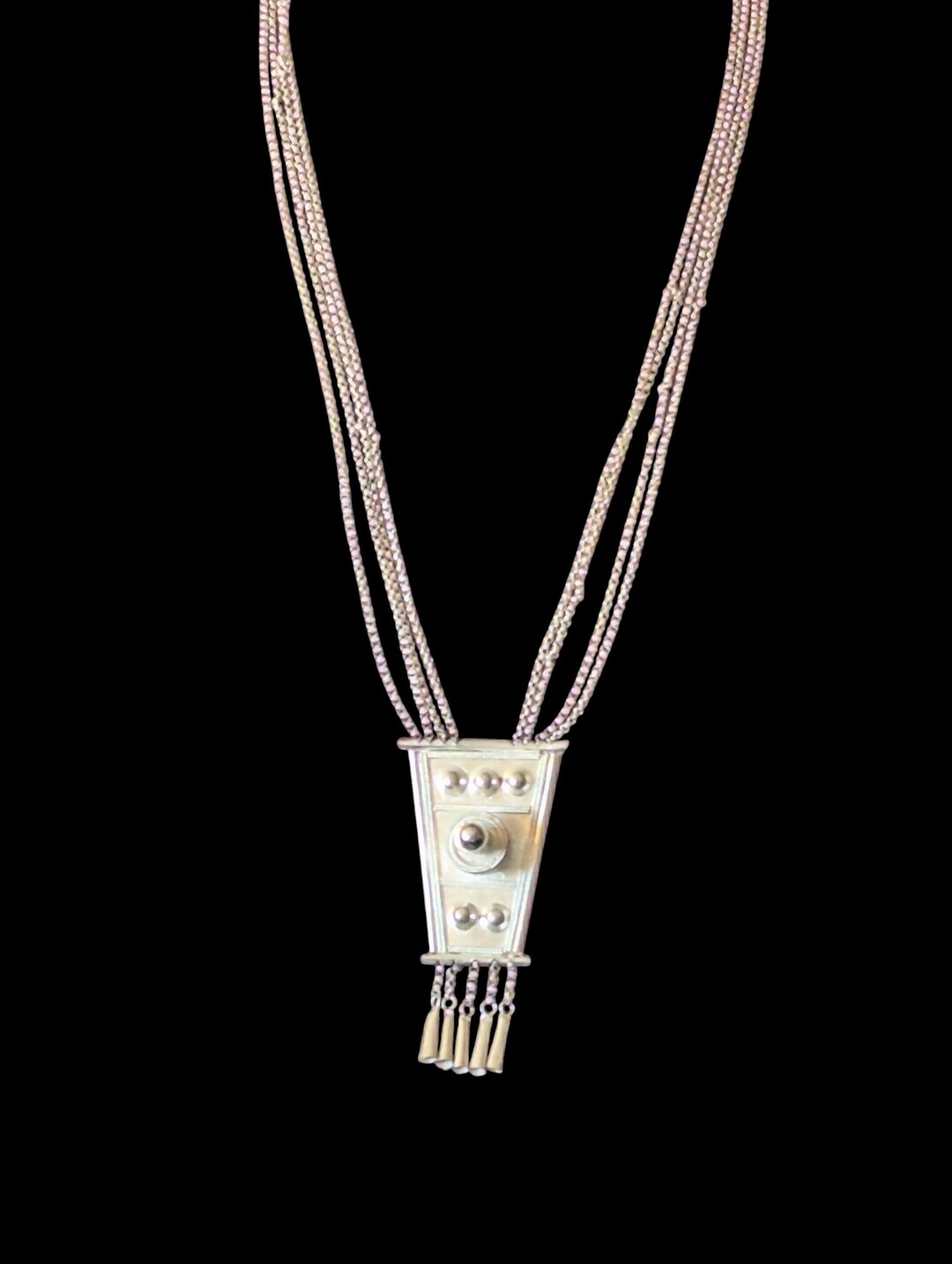 Unique Ethiopia Gojam Silver Necklace–double-sided Pendant (front ...