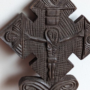 Antique Ethiopian Orthodox Coptic Wood Intricate Design Processional ...