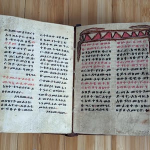 Antique Ethiopia Orthodox Coptic Geez Bible Manuscript Written on ...