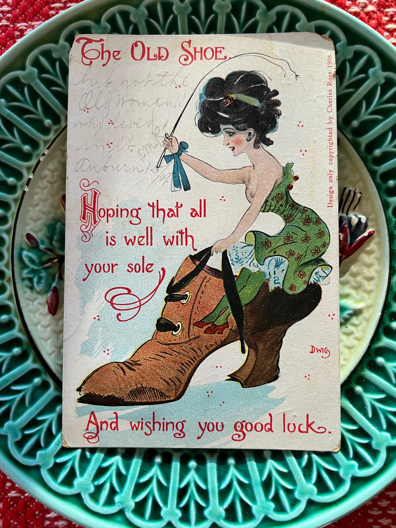 Rare "the Old Shoe Hoping All is Well With Your Sole and Wishing You ...