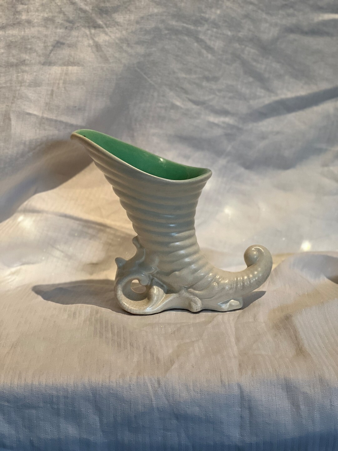 Vintage Shawnee Mccoy Roseville Weller Pottery Cornucopia Style White ...