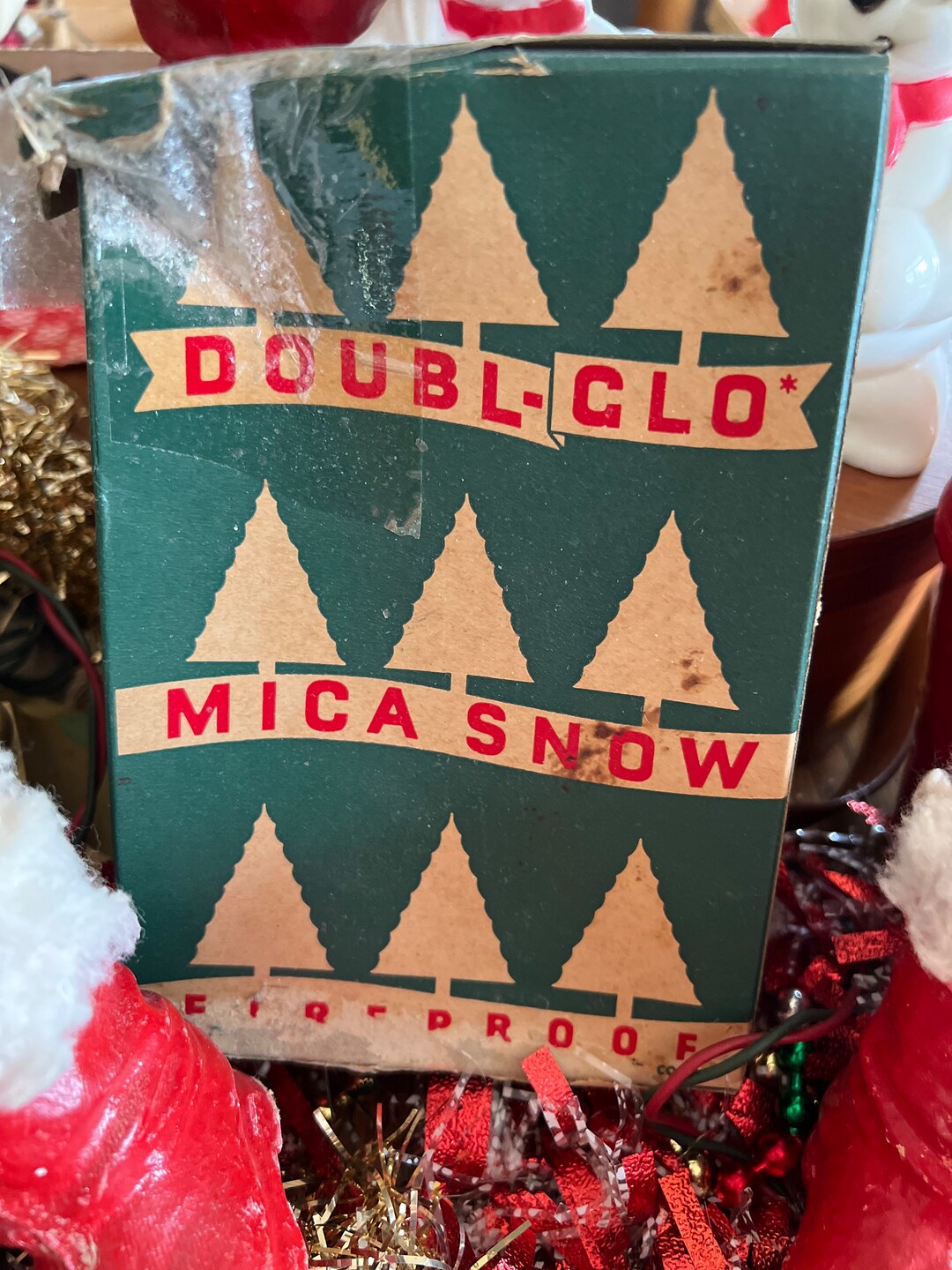 Nostalgic Vintage Double-glo Mica Snow Fire Proof in Original Box ...