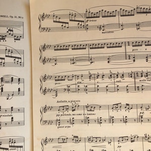 Scotch Poem Opus 31, No. 2 Macdowell Vintage Piano Classical Sheet ...