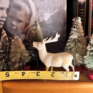 Kitsch Deer Figurines Vintage Celluloid Plastic Santa's Reindeer Atomic ...