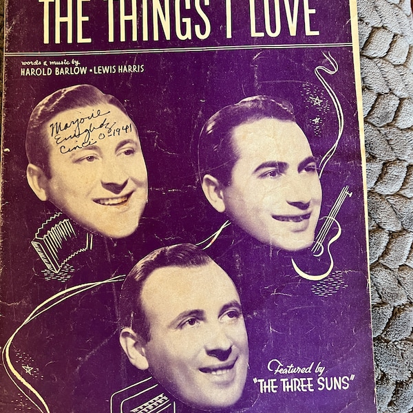 Things I Love Sheet - Etsy