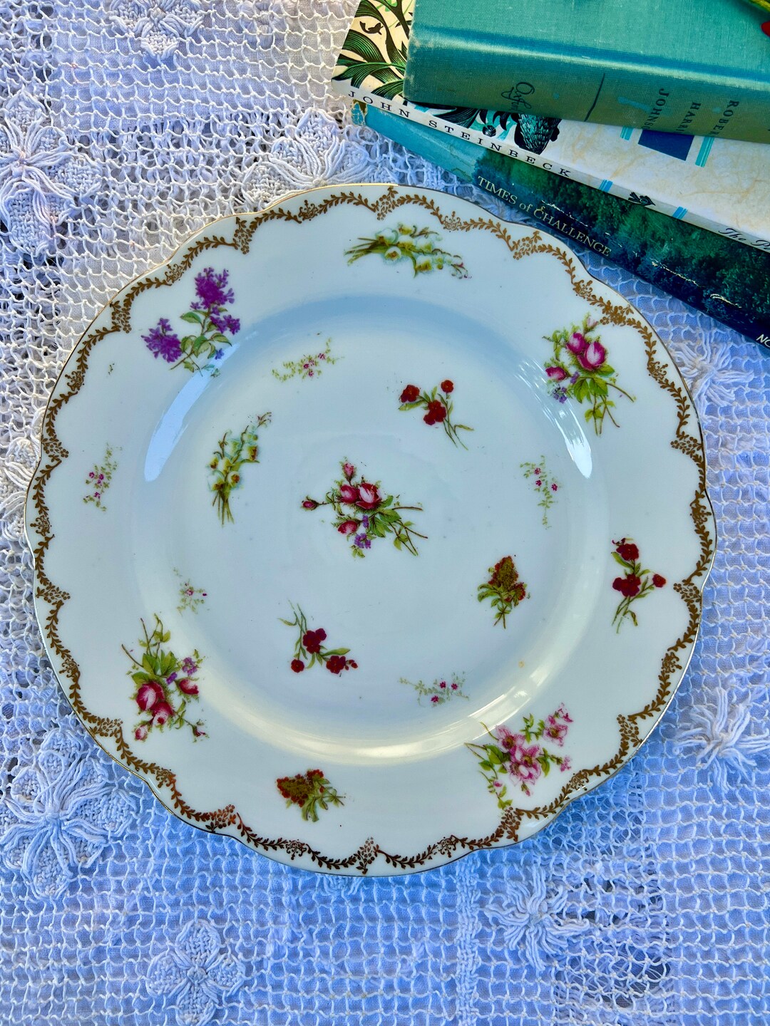 Pretty Cottagecore Antique Carlsbad Austria Porcelain China Scalloped ...