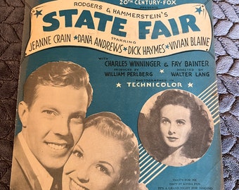 Vintage Sheet Music, Its a Grand Night for Singing, Rodgers and ...