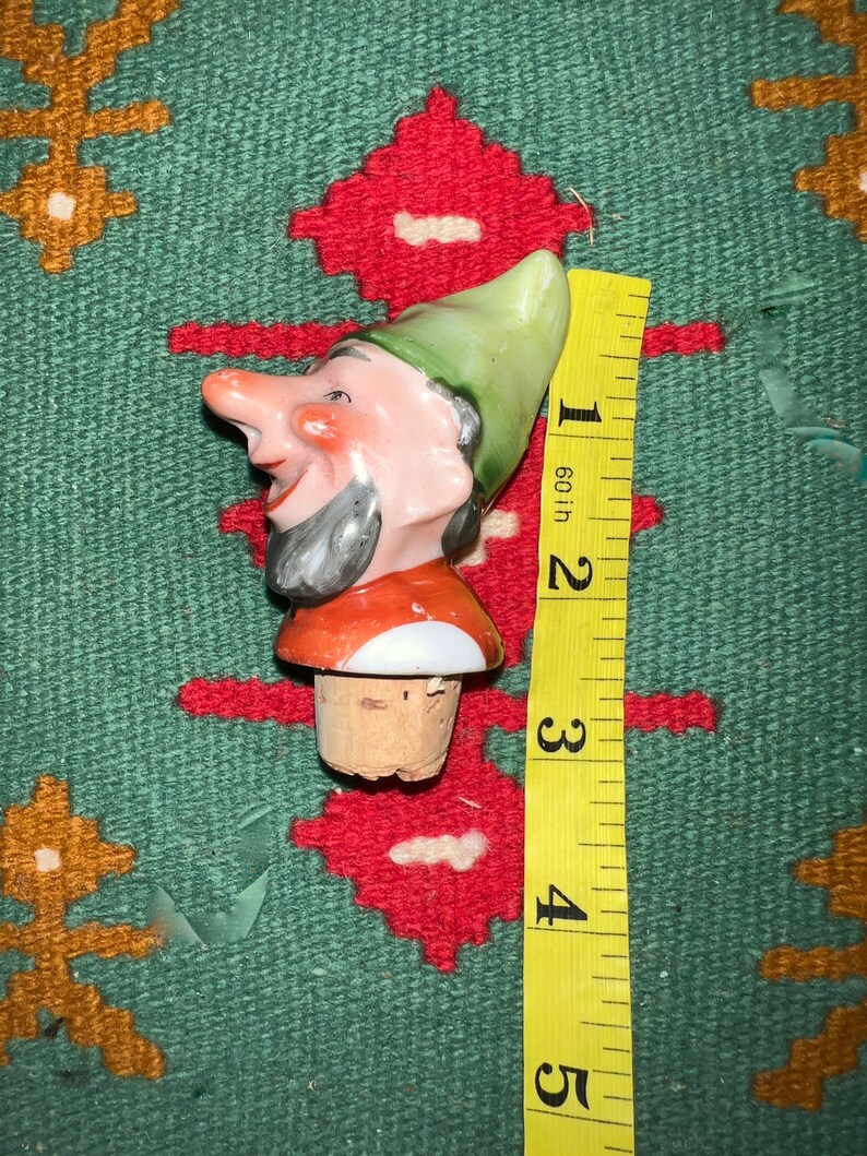 Antique German Porcelain Old Man Elf Dwarf W/green Hat Ceramic - Etsy