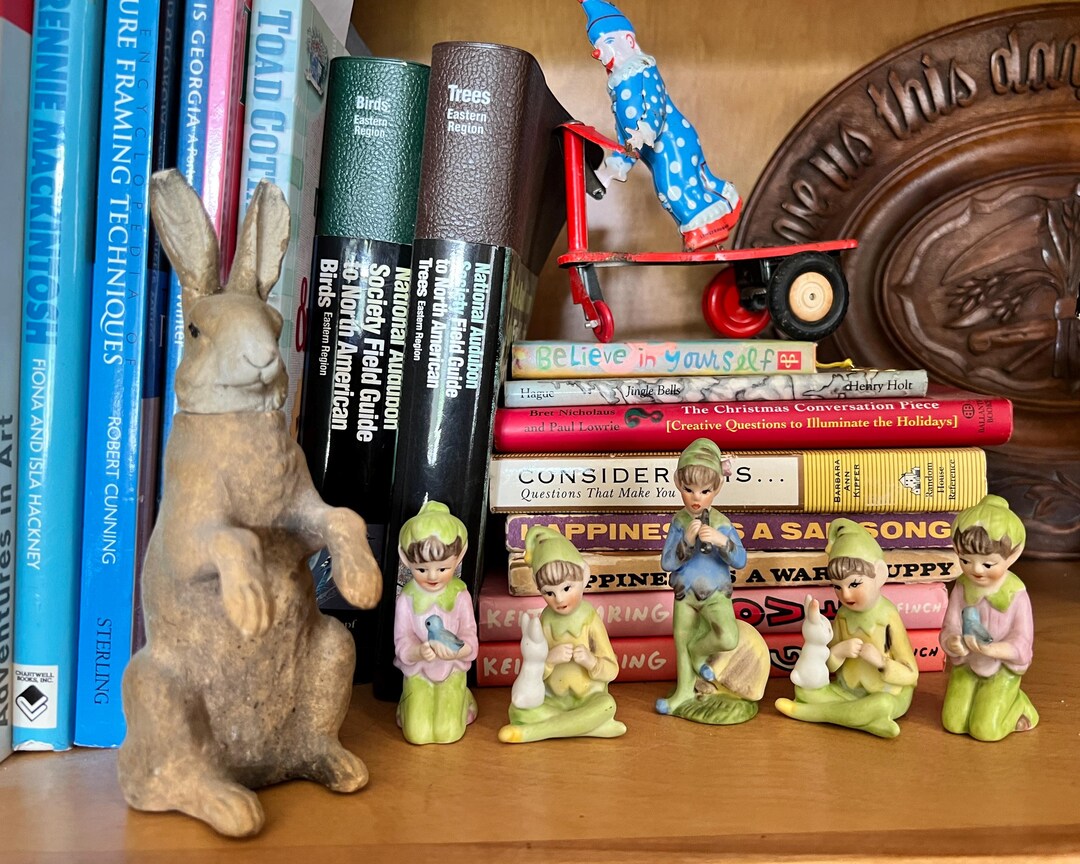 Vintage Josef Originals 700 Garden Fairies Elves Elf Pixies Green ...